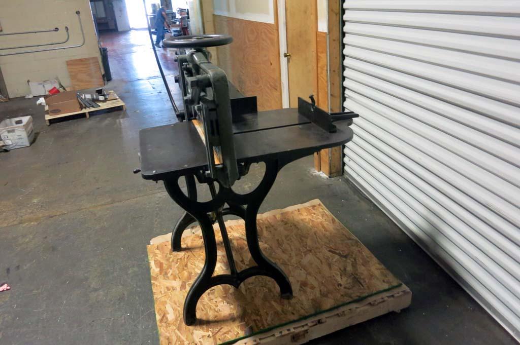 Lot #94: EL Miller Paragon Antique Lever Paper Cutter - WireBids